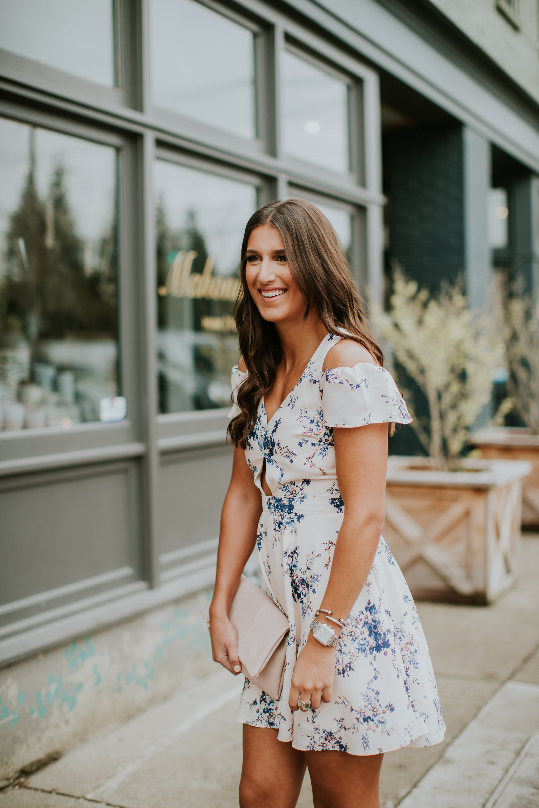 Floral Cold Shoulder Dress | A Southern Drawl